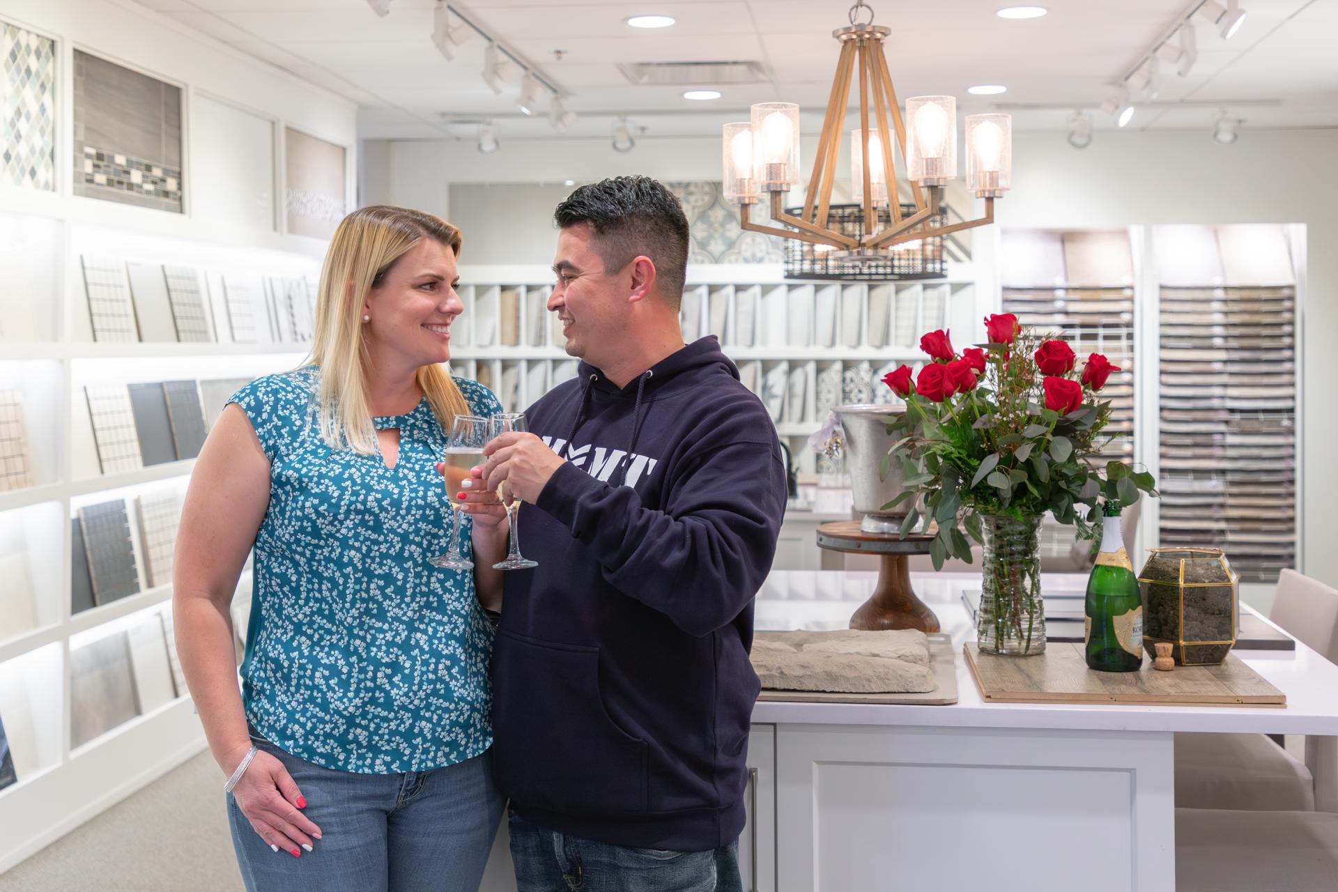 She said yes! Drees homebuyers get engaged at the Design Center